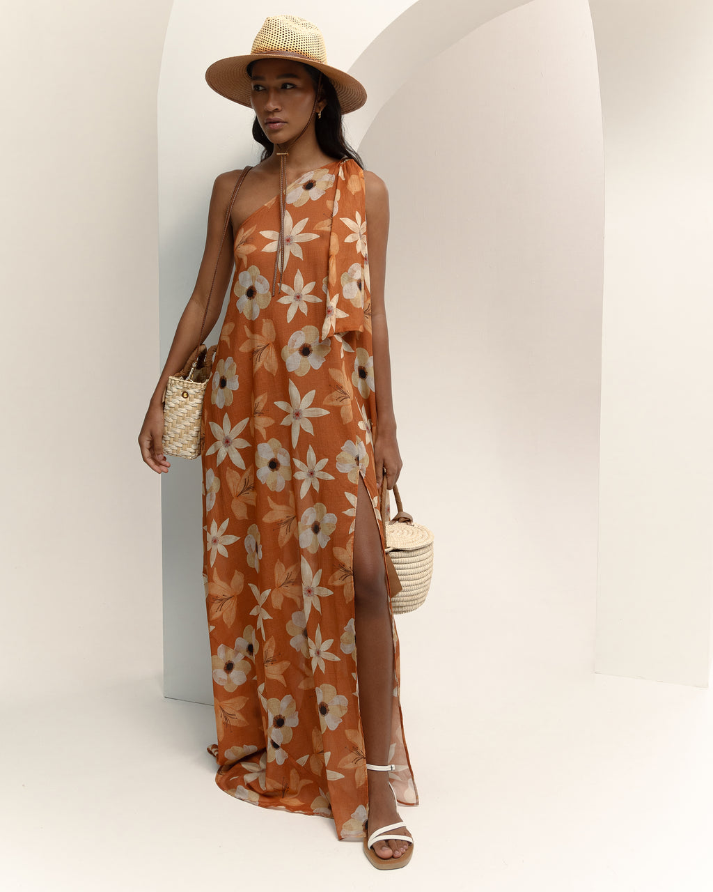 One Shoulder Flowy Maxi Dress – Sensi Studio