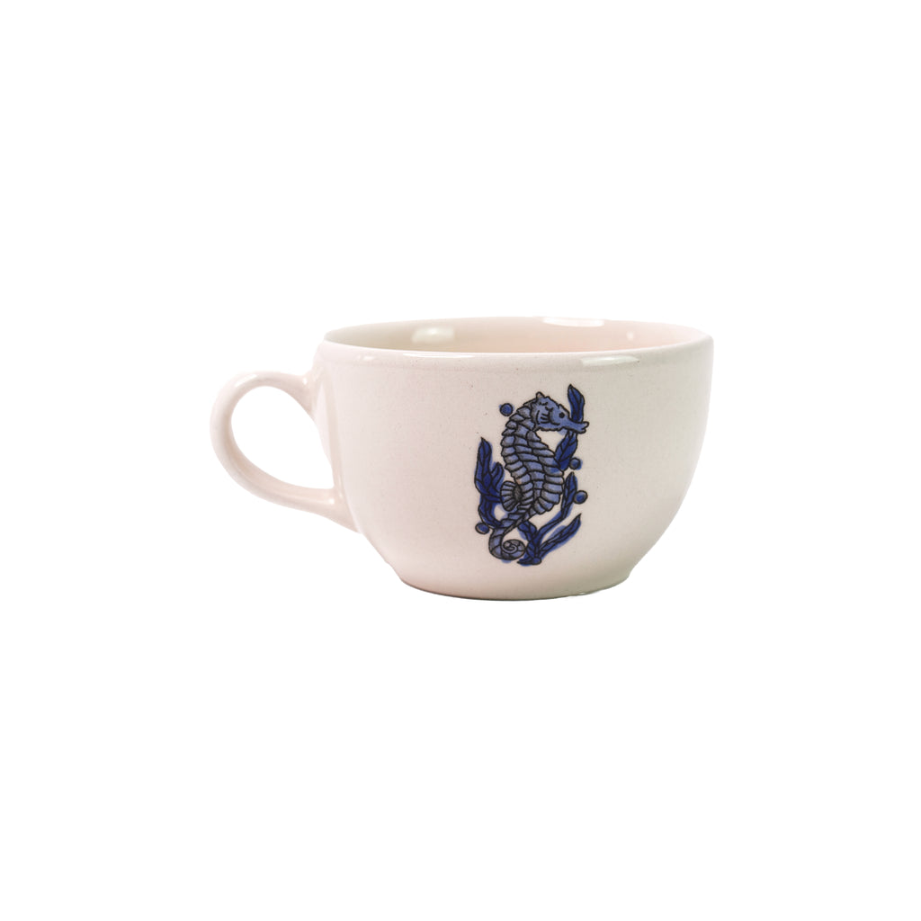 Ceramic Tea Cup & Tea Plate "Sirenas" (Set of 4) – Sensi Studio