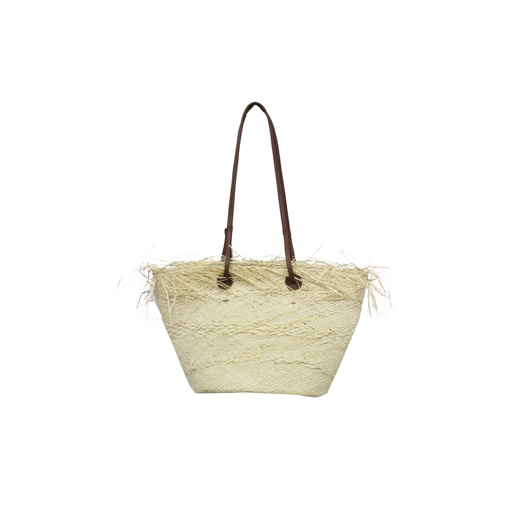 Medium Basket with Frayed Border – Sensi Studio