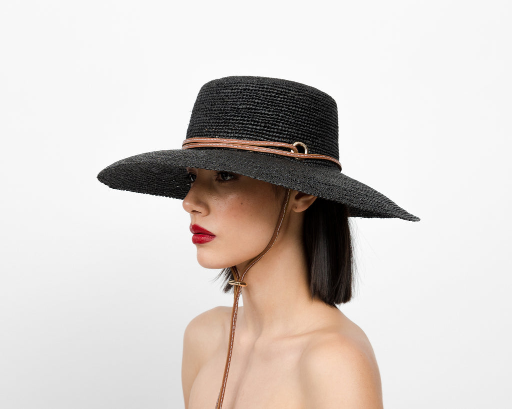 Lampshade Cordovan Crochet Long Brim Hat – Sensi Studio
