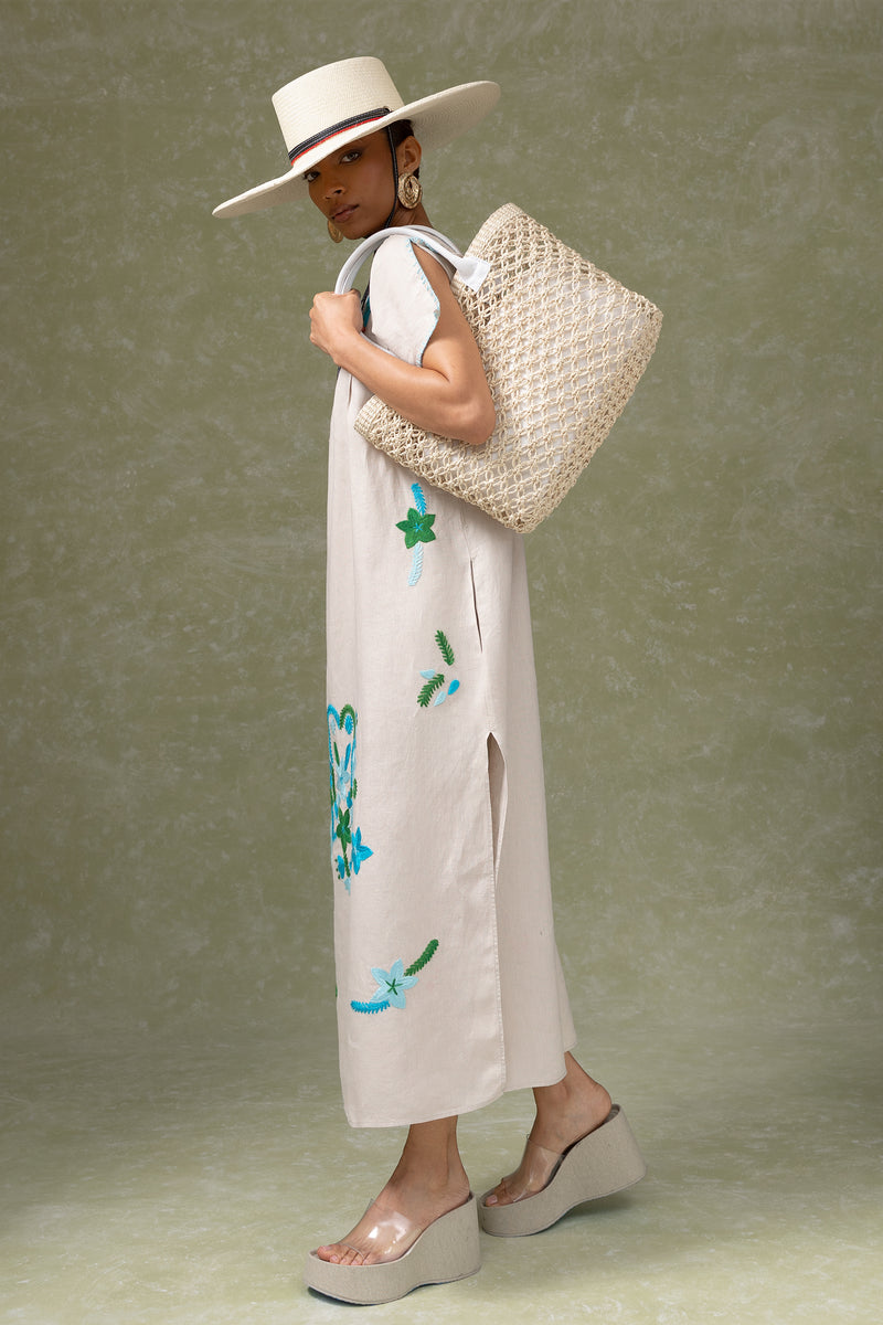Hand Embroidered Maxi Dress – Sensi Studio