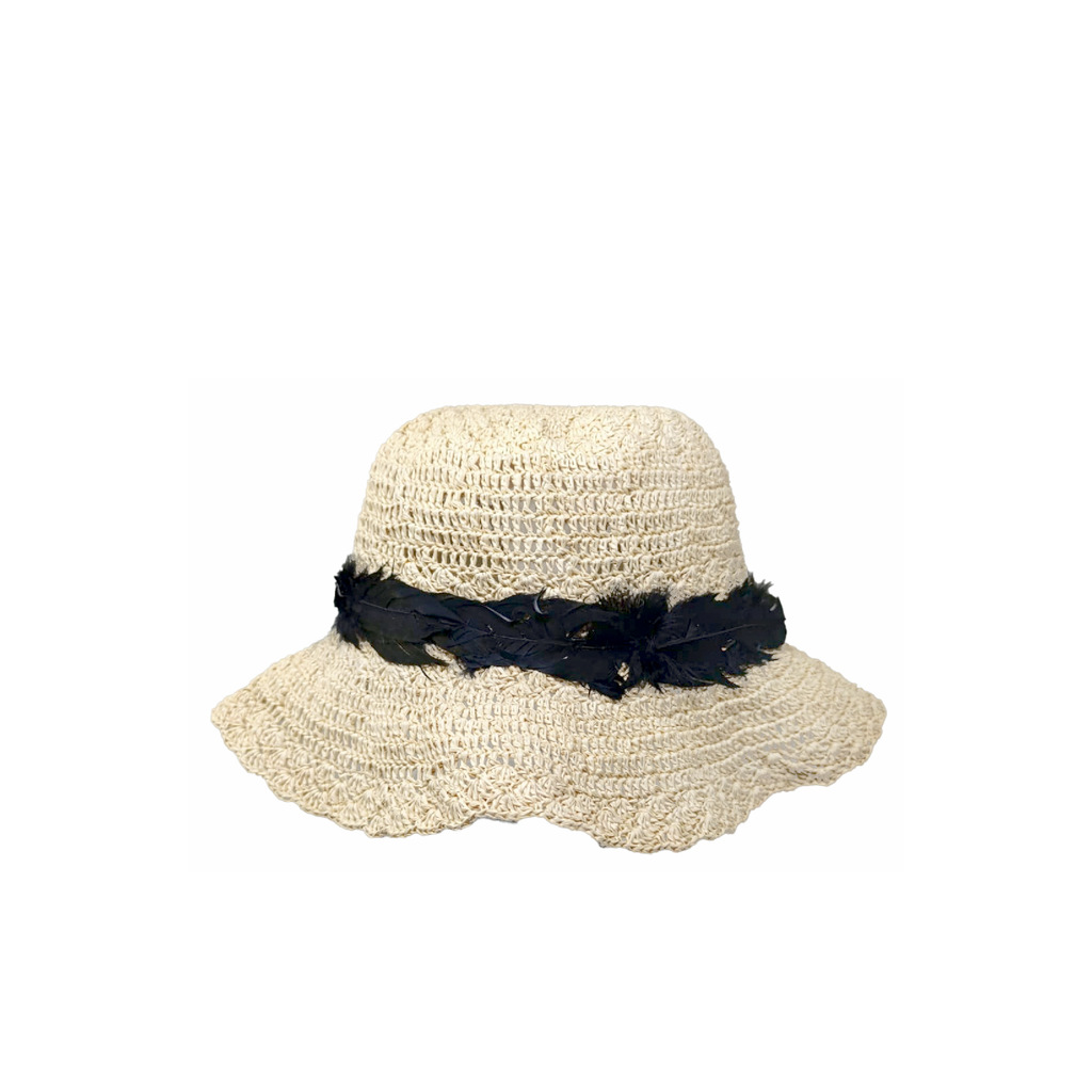 Seashells hippie hat with feathers – Sensi Studio